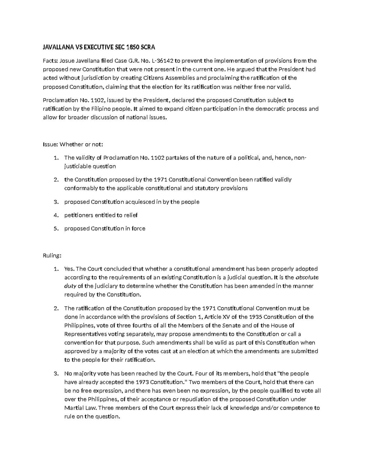 Javallana VS Executive SEC 1850 SCRA - JAVALLANA VS EXECUTIVE SEC 1850 ...
