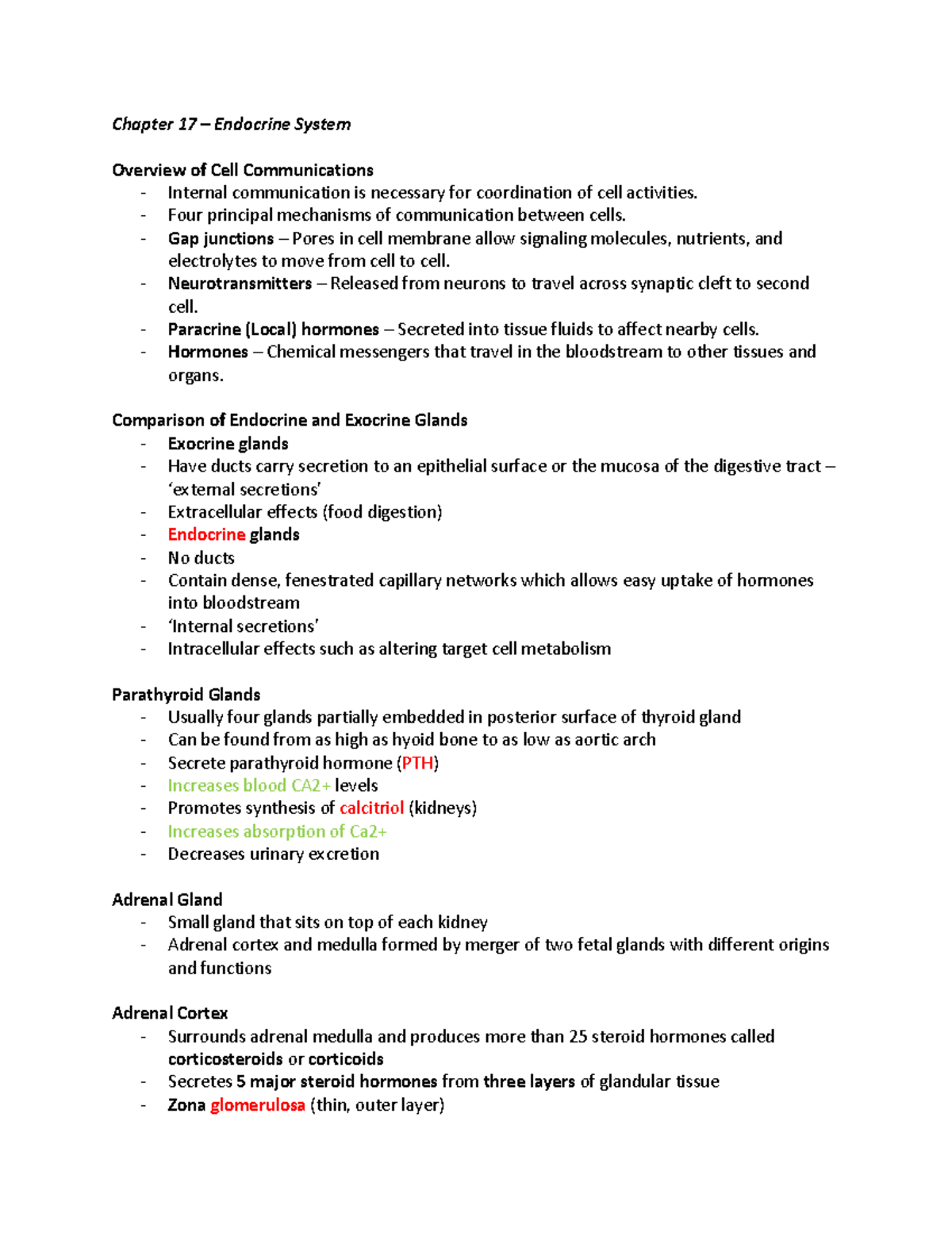 Anatomy 2 Chapter 17 Lecture - Chapter 17 3 Endocrine System Overview ...