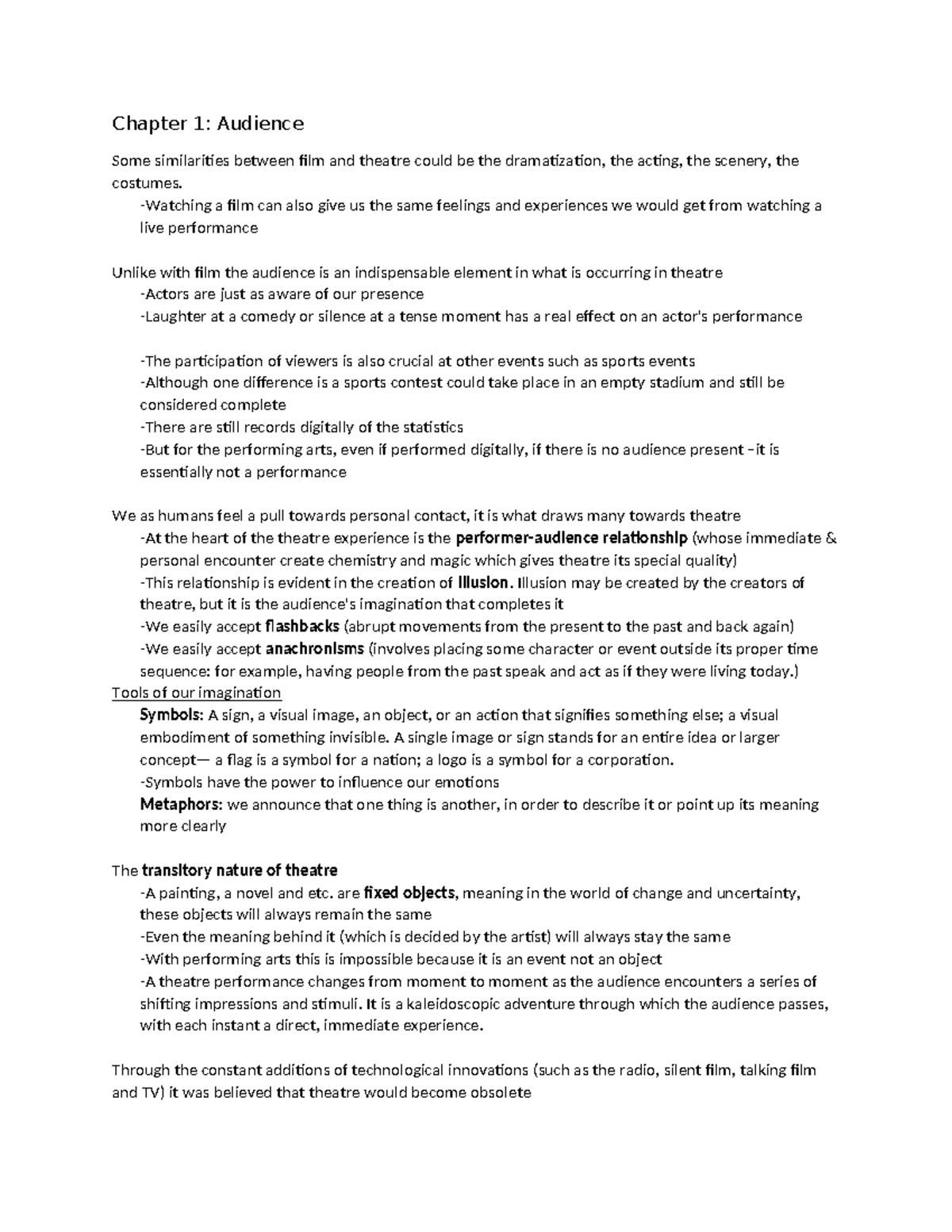 THE 1041 Textbook Notes - Chapter 1: Audience Some similarities between ...