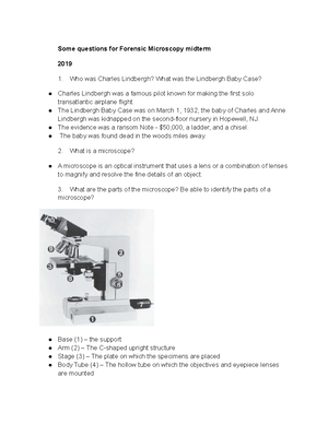 Forensic Microscopy Final Review Sheet - Uniaxial and biaxial ...