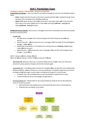 Year 11 Business Management Unit 1 Exam Revision Sheet - Year 11 ...