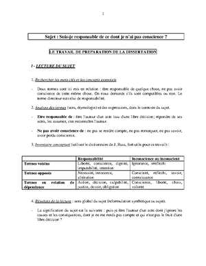 Fiche Philo Conscient Inconscient Bac - Conscience et inconscient La ...