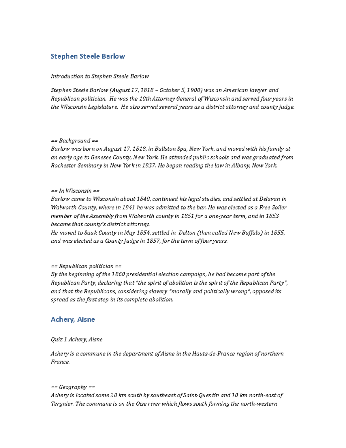 PSY167 Lab Stephen Steele Barlow - Stephen Steele Barlow Introduction to Stephen Steele Barlow ...