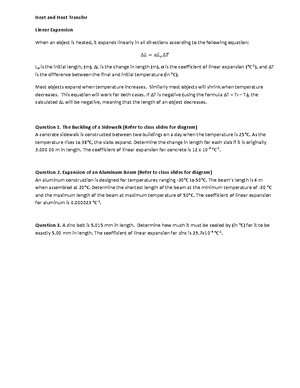 Heat and Heat Transfer Handout 2014 - Heat and Heat Transfer Specific ...