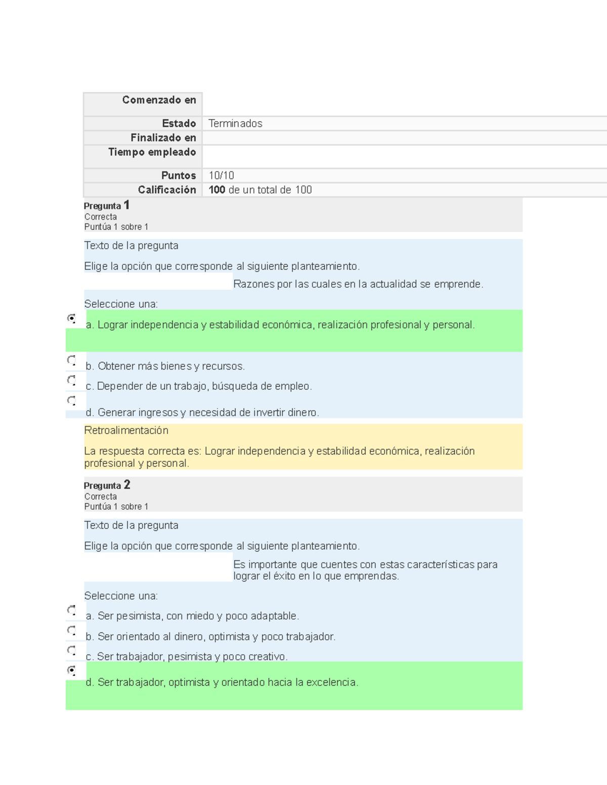 Ea1 Estrategias del emprendimineto - Comenzado en Estado Terminados Finalizado en Tiempo ...