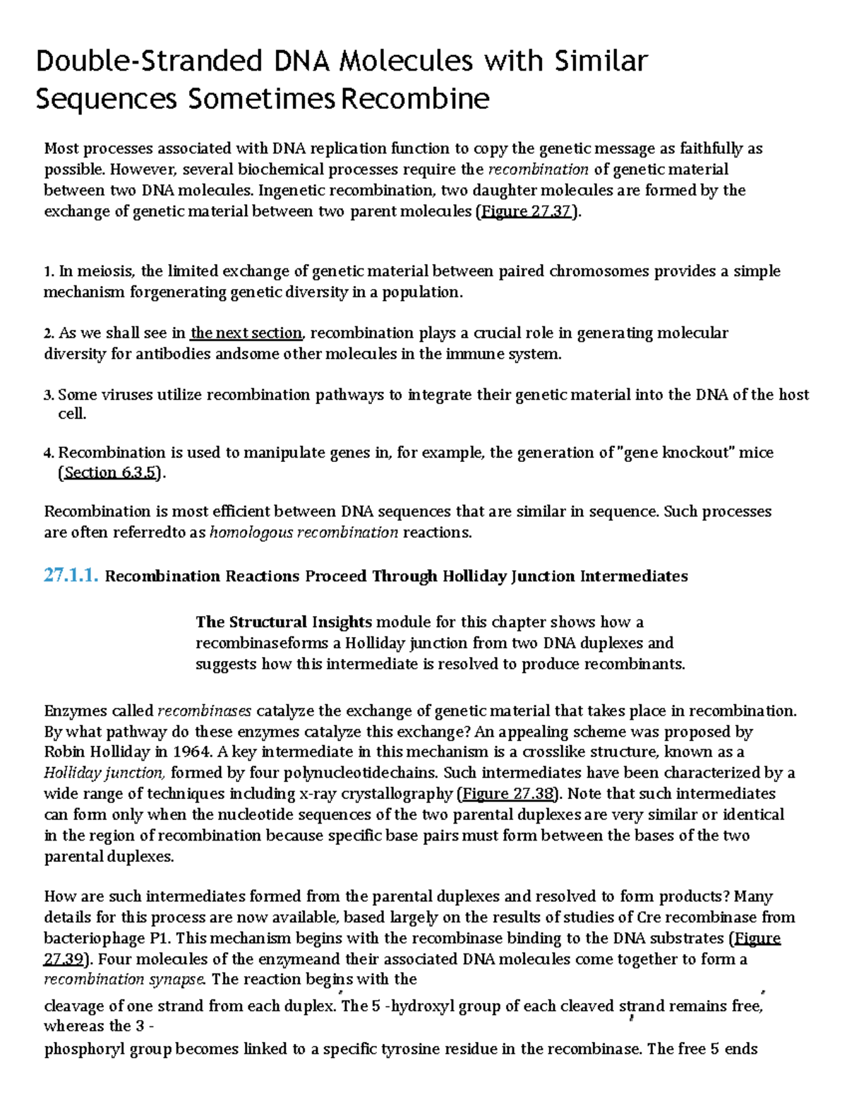 Double Stranded DNA Molecules with Similar Sequences Sometimes ...