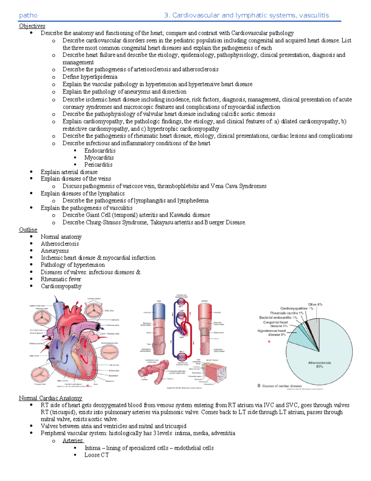 3. Cardiovascular, Lymphatic systems, vasculitis - patho 3 ...