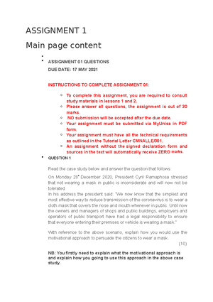 DPR3701 - Public relations - DIPLOMA IN PUBLIC RELATIONS MODULE CODE: DPR ASSIGNMENT NO: UNIQUE ...