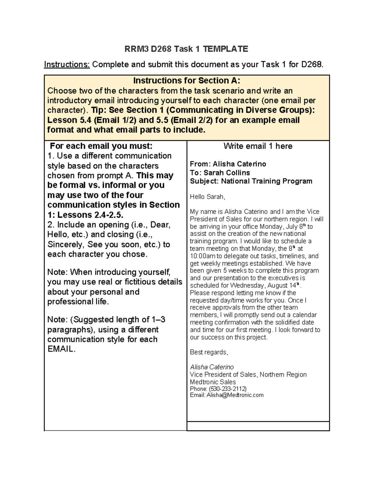 RRM3 D268 Task 1 - D268 - RRM3 D268 Task 1 TEMPLATE Instructions ...