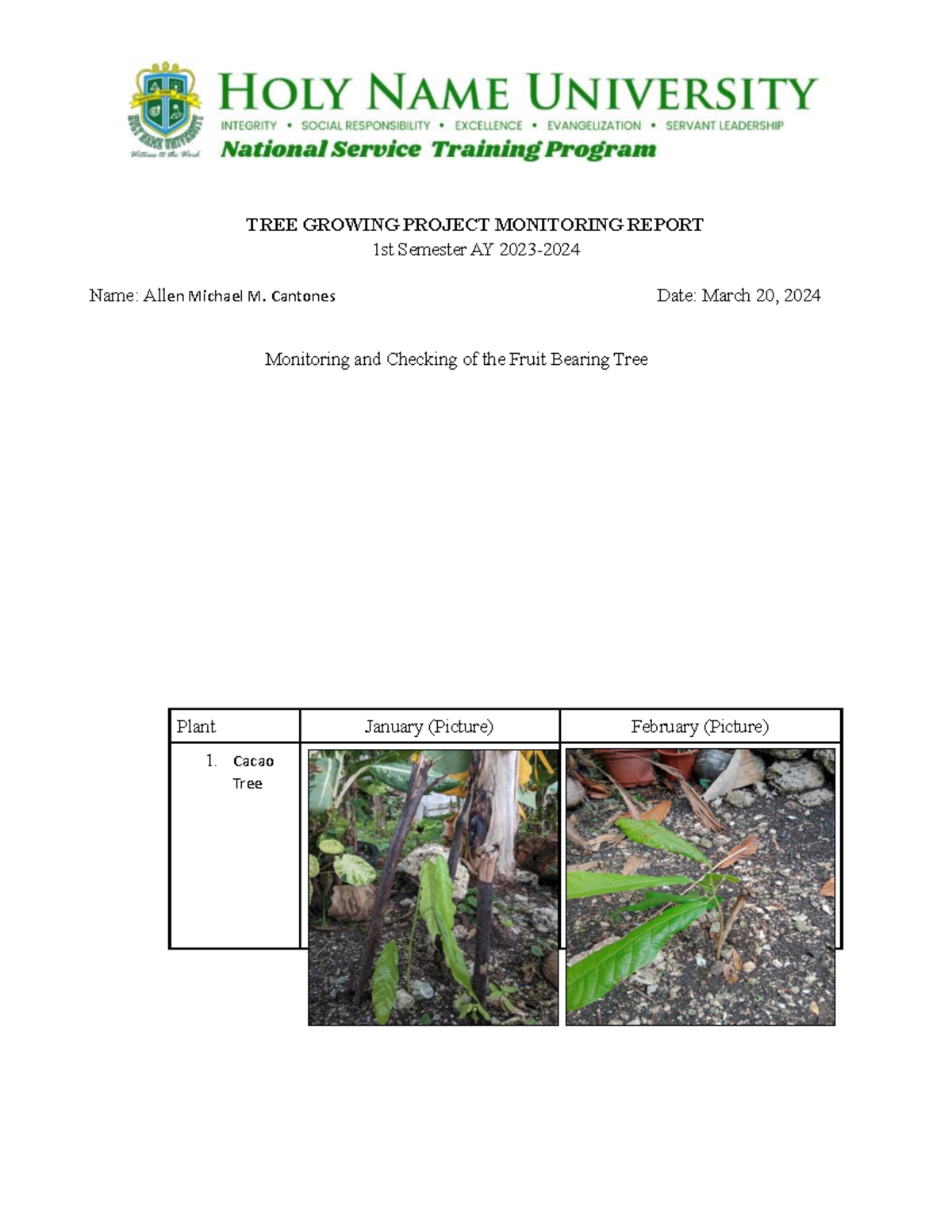 TREE- Growing- Project- Monitoring- Report-1ow - TREE GROWING PROJECT ...