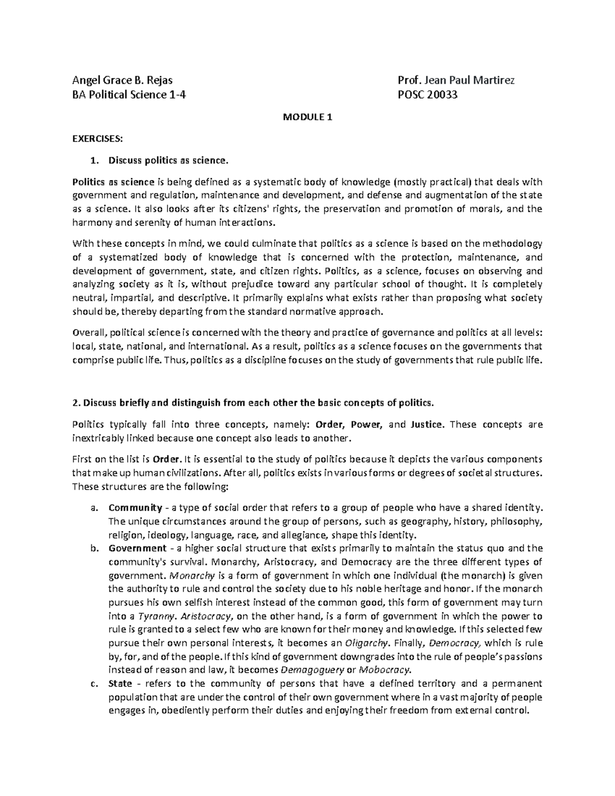 Rejas, Angel Grace B. Module 1 - Angel Grace B. Rejas Prof. Jean Paul ...