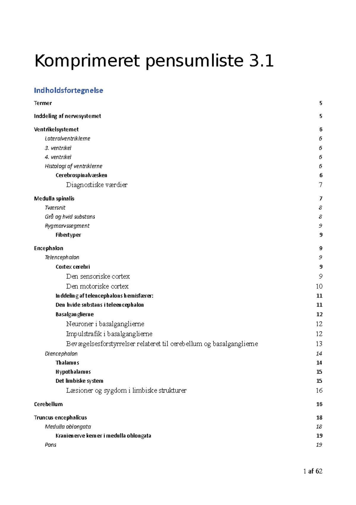 Komprimeret-pensumliste - Indholdsfortegnelse Komprimeret pensumliste 3 ...