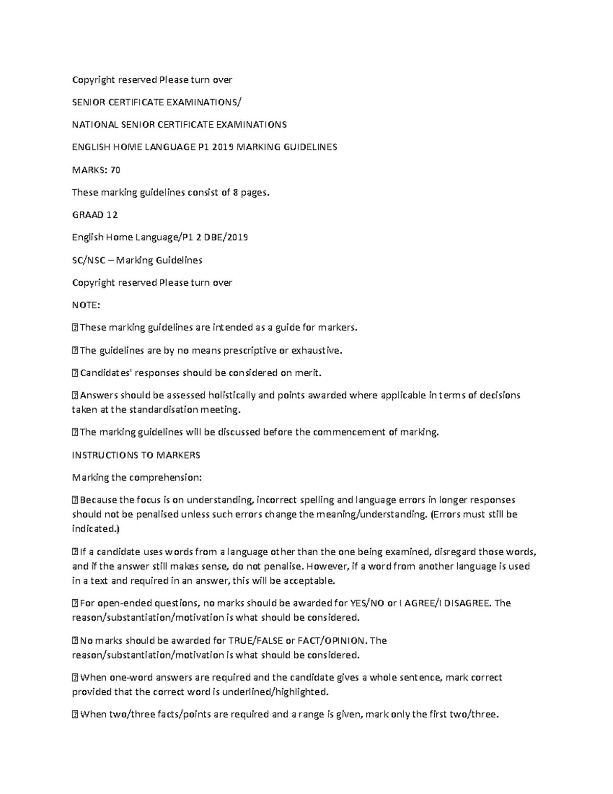 English Memo - Memo - Copyright reserved Please turn over SENIOR ...