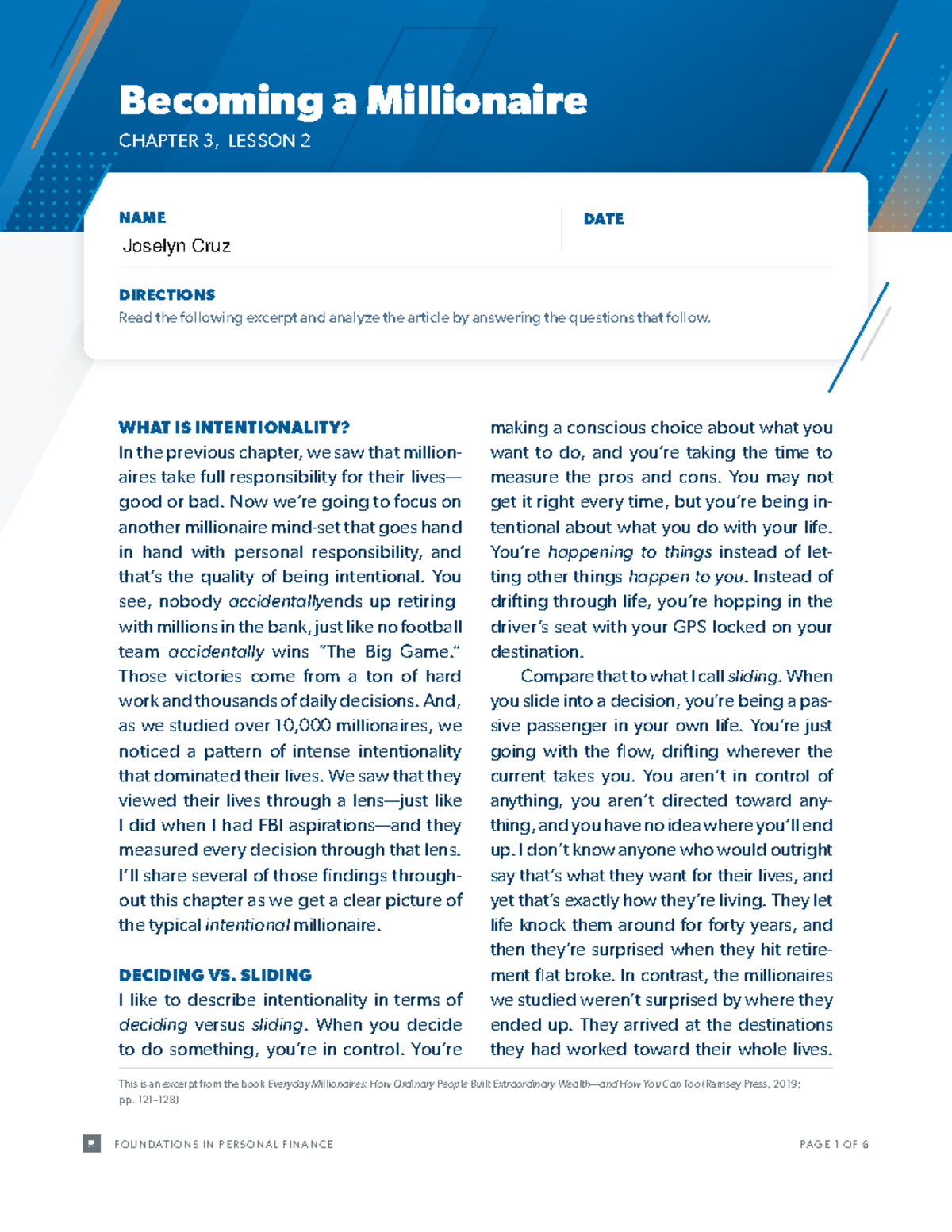 Becoming millionare - To help - Becoming a Millionaire CHAPTER 3 ...