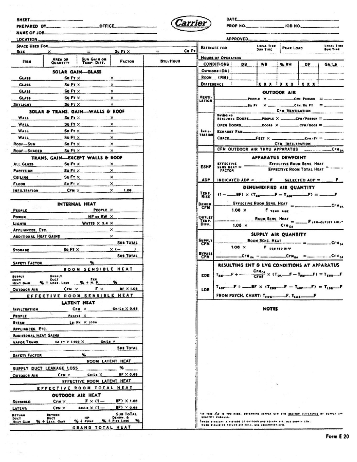 Heat Load Blank Form - Aircon - Studocu
