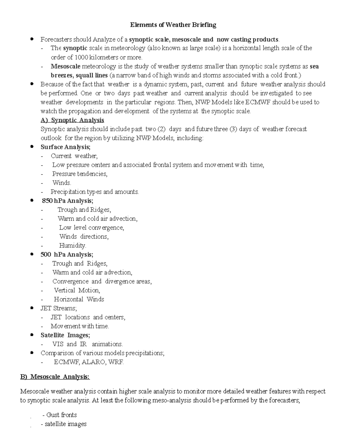 1. elements of weather briefing - Elements of Weather Briefing ...