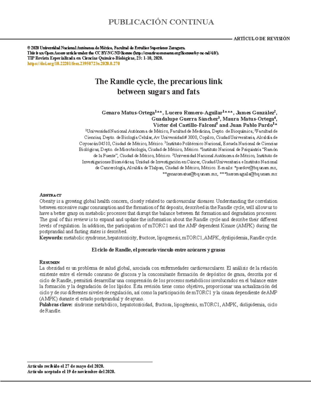 Ciclo DE Randle Ampliado - The Randle cycle, the precarious link ...