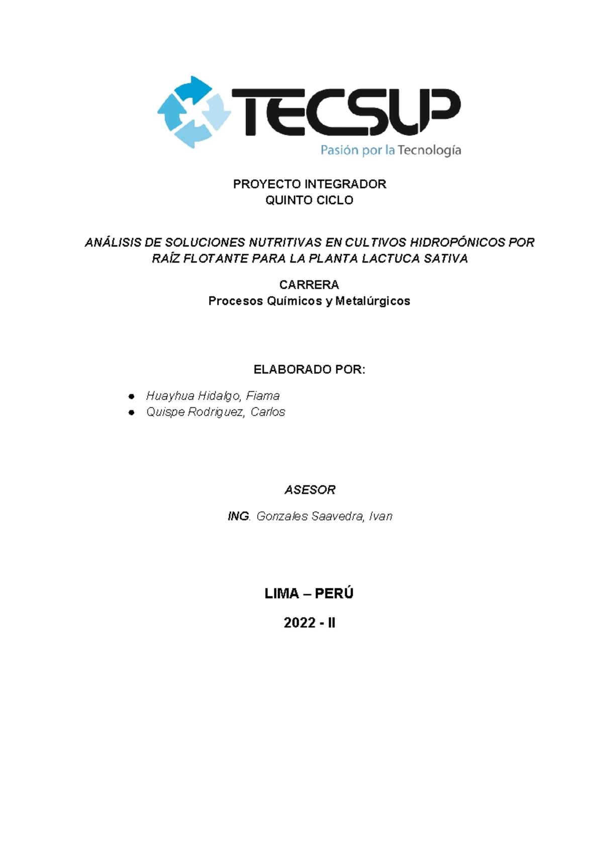 Final G1 5 C1 - Comprension y Produccion de textos - TECSUP - Studocu
