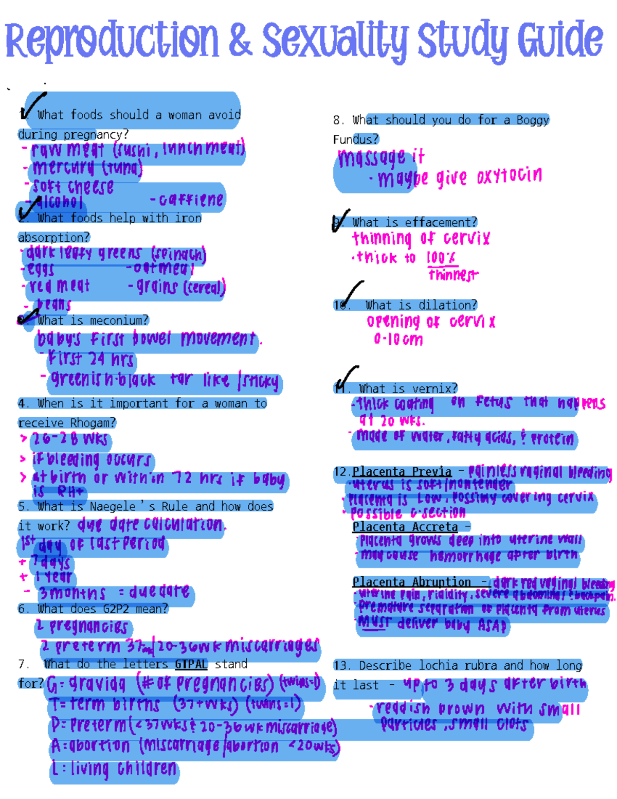 Exam 2 study guide Reproduction & Sexuality - 1 ...