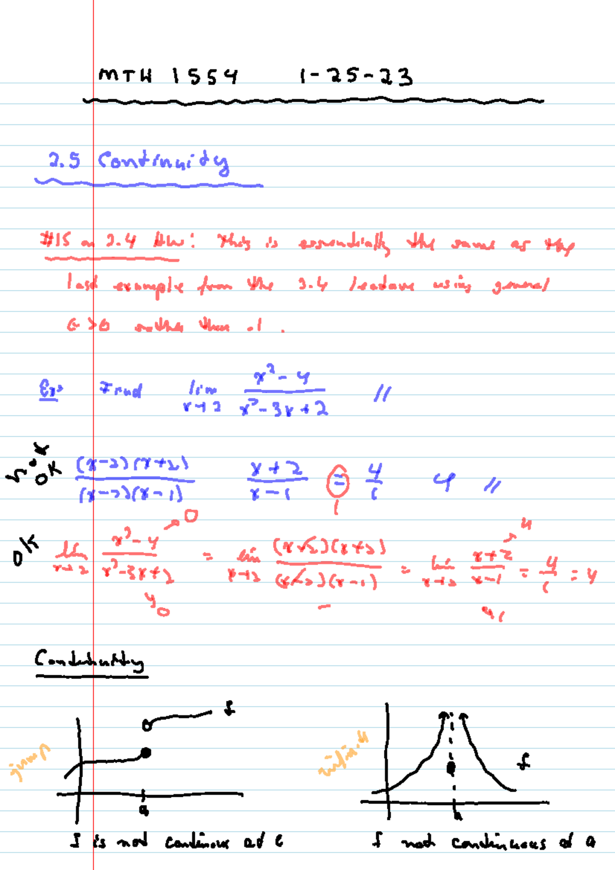 Continuity - Explained - MTH 154 - Studocu