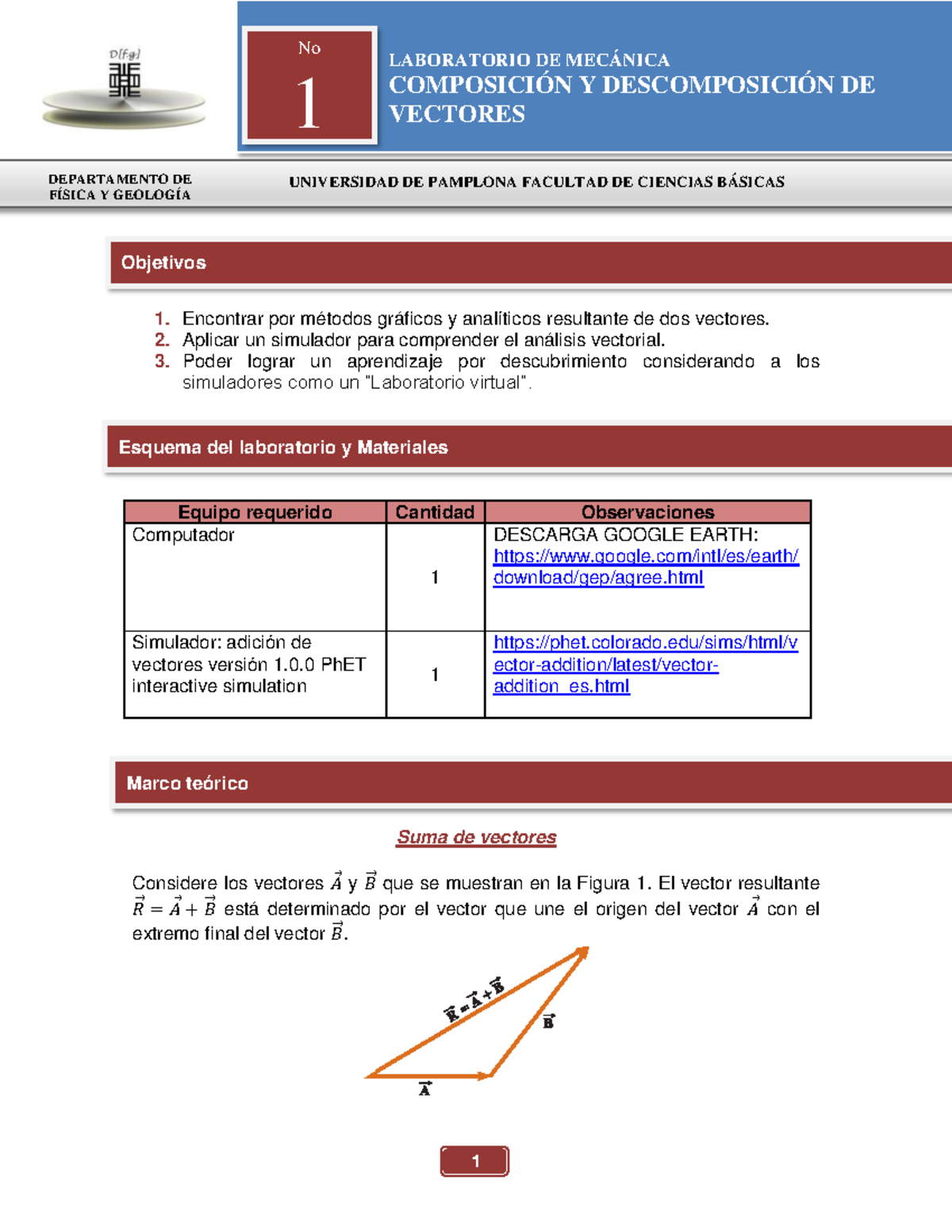 GuÍa 1 Composición Y Descomposición De Vectores 1 Encontrar Por