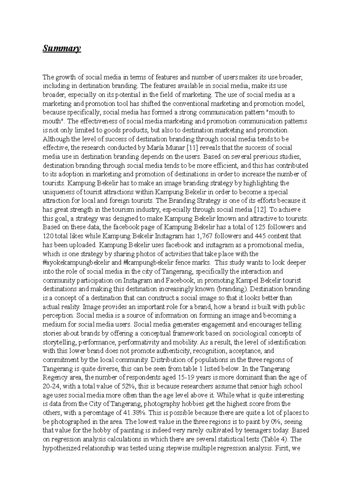 Summary - group - Summary The growth of social media in terms of ...