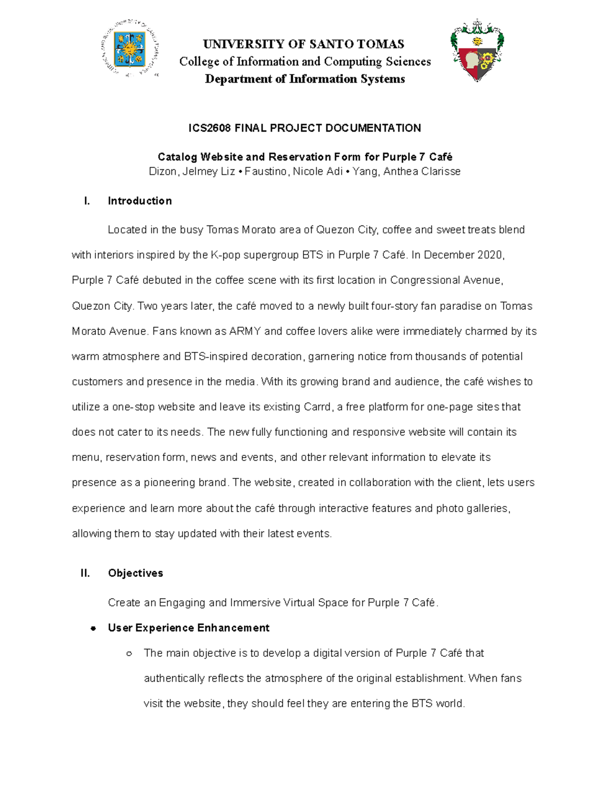 Group 2 - Final Project Documentation - College of Information and ...