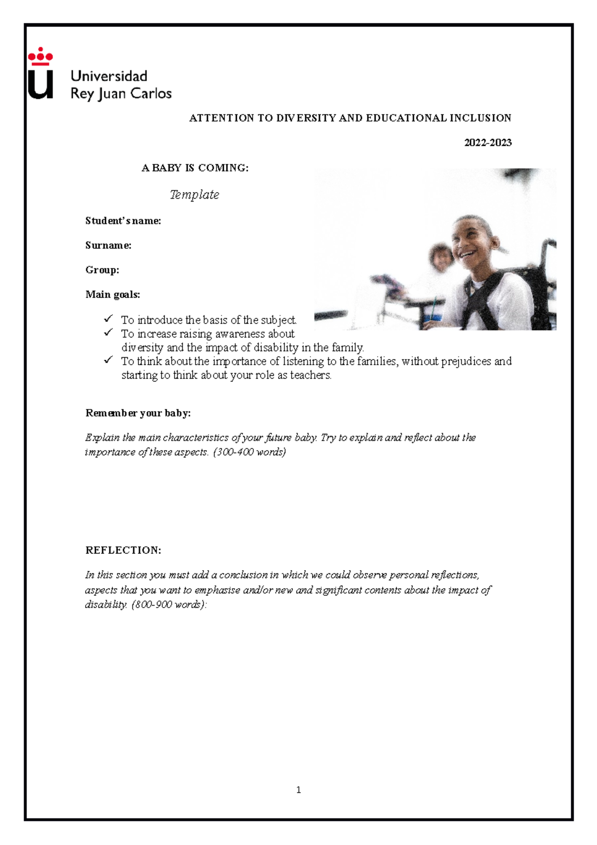 Template a baby is coming practice - ATTENTION TO DIVERSITY AND ...