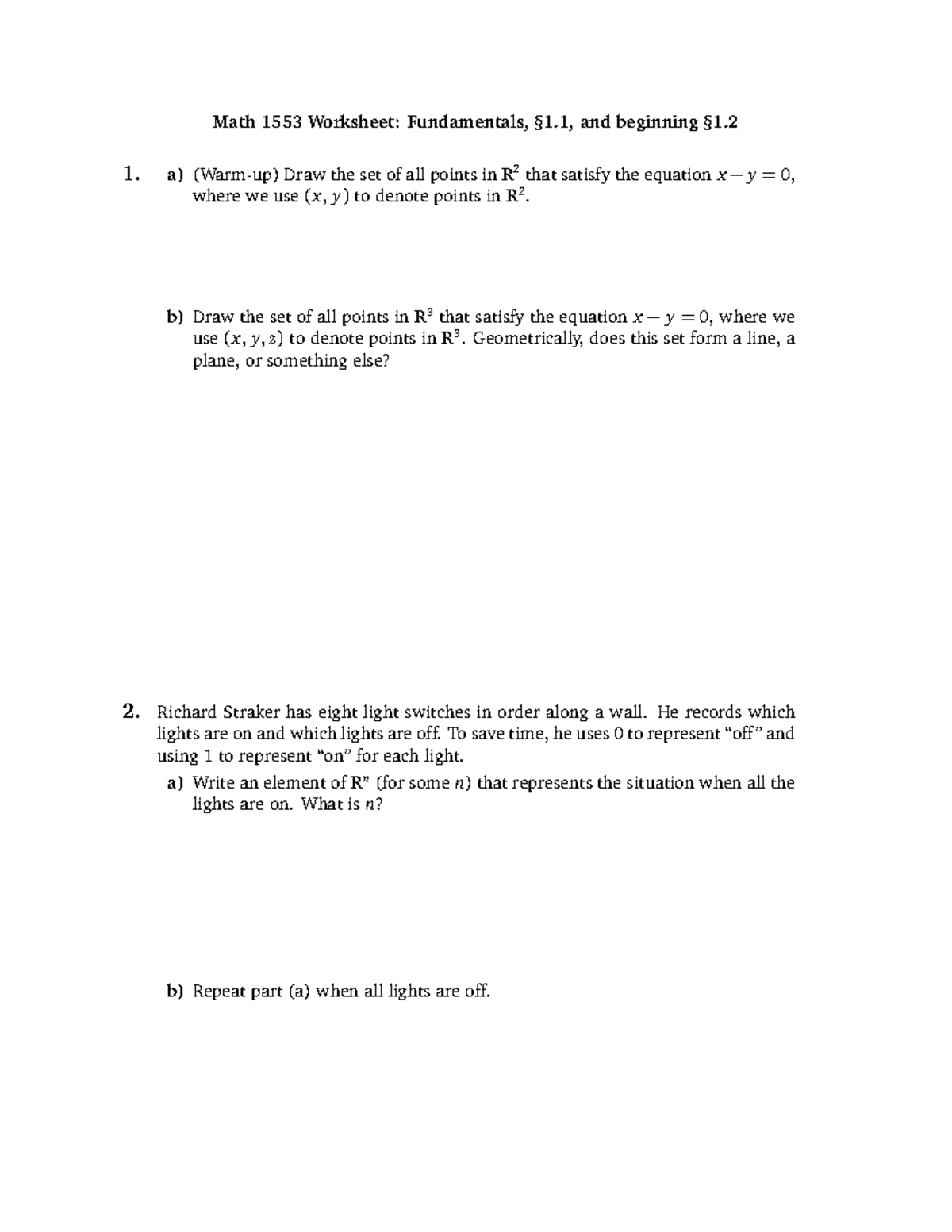 WS_01 MATH 1552 - Math 1553 Worksheet: Fundamentals, §1, and beginning ...