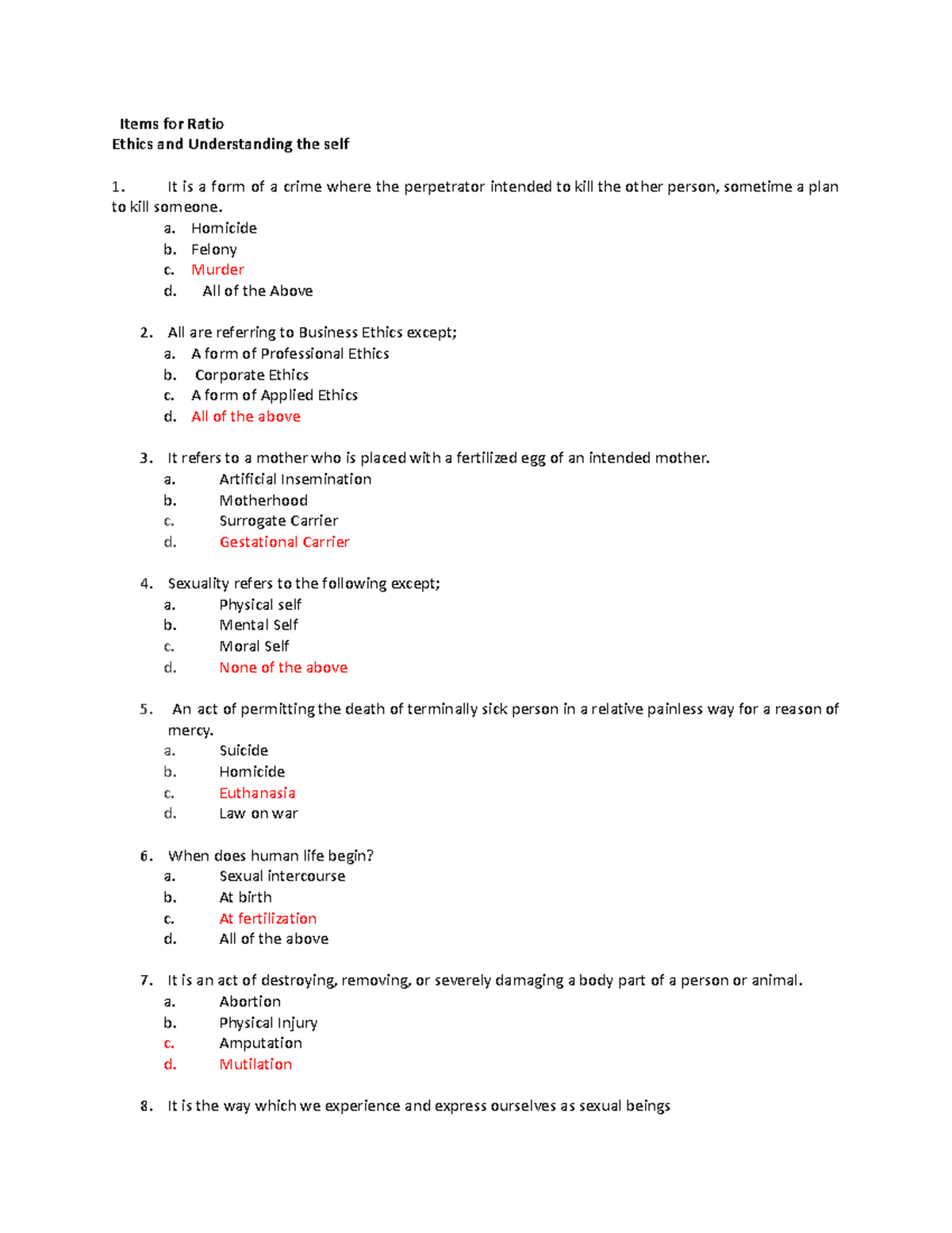 ET-UTS - Ethics and Understanding the Self Reviewer for graduating ...