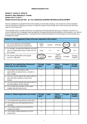 English for Specific Purposes Course Outline - ESP 101 : English for ...