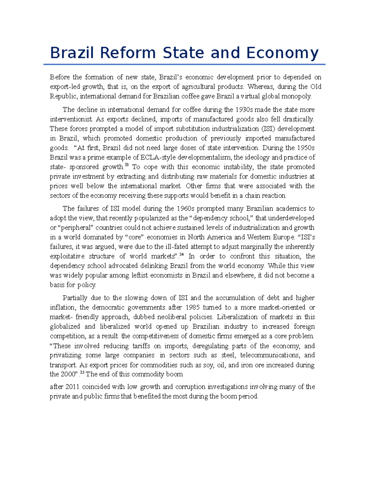 Brazil Reform State and Economy - Brazil Reform State and Economy ...