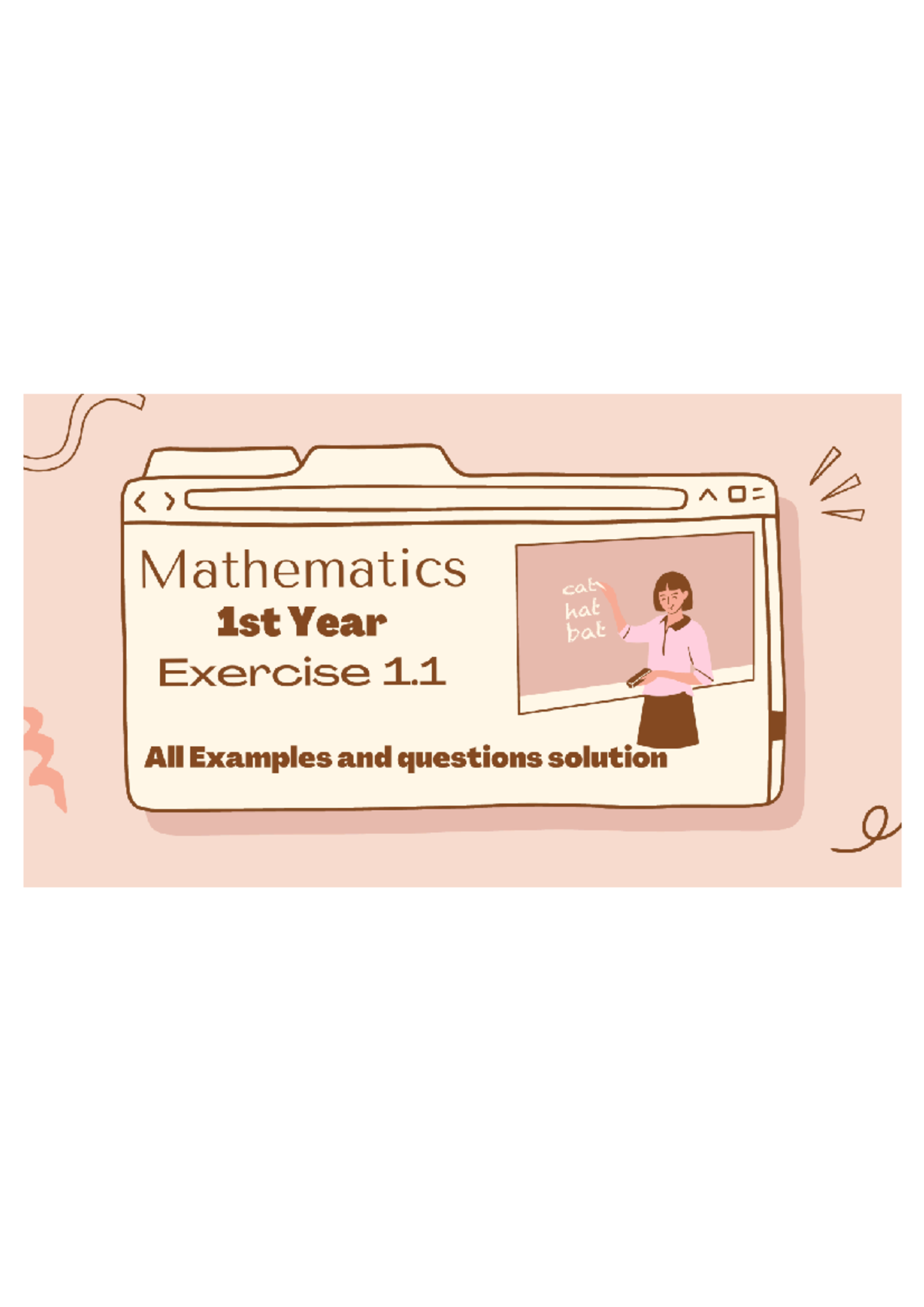 Mathematics of 1st Year All Solution Exercise 1 - Mathematical ...