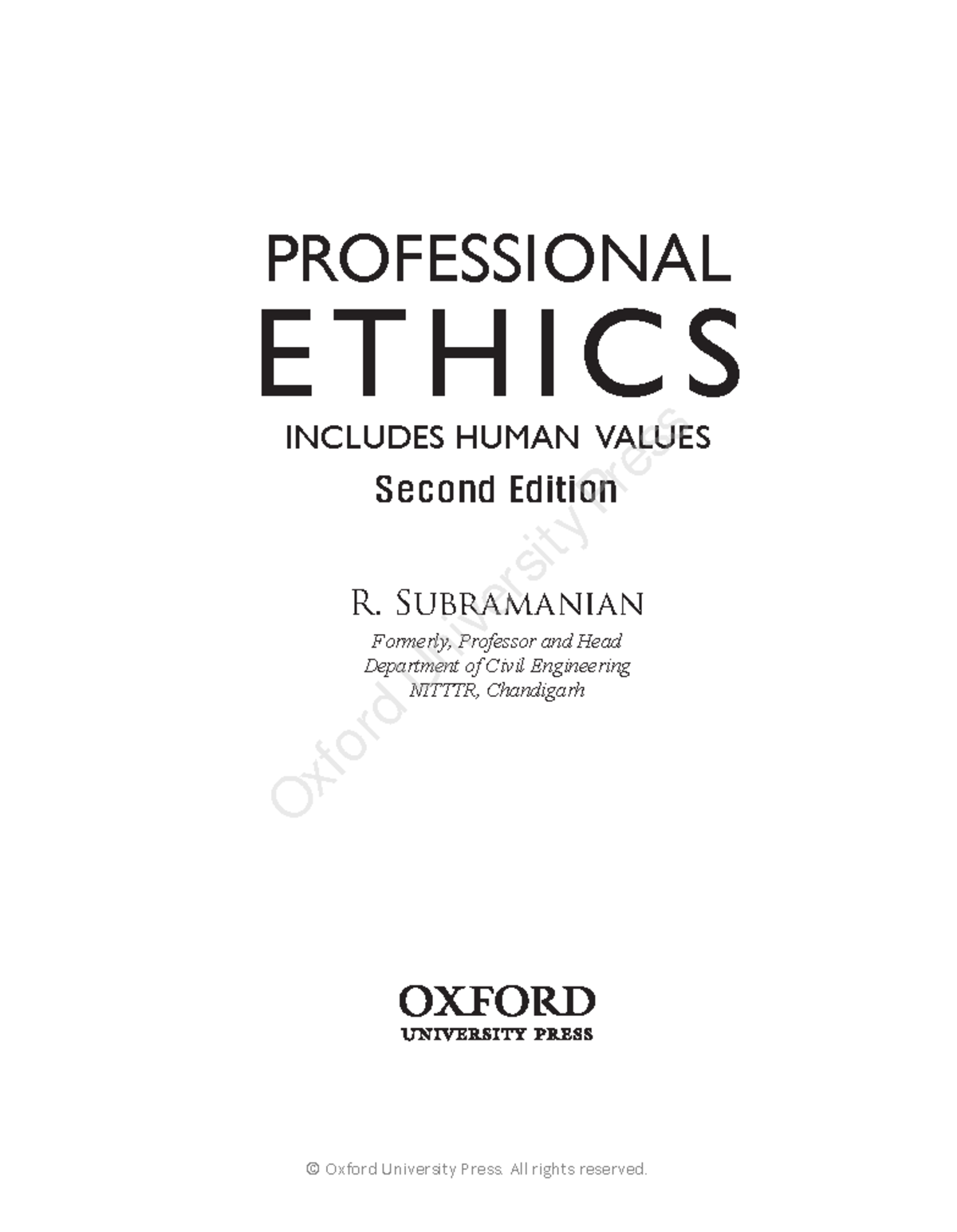Professional ethics and human rights - Formerly, Professor and Head ...