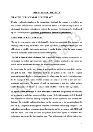 Terms OF Contract Summary Notes - TERMS OF CONTRACTS Meaning of Terms ...