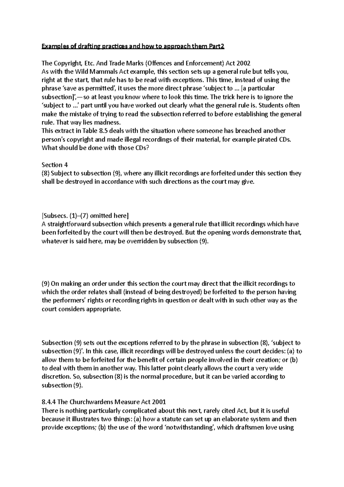 Examples of drafting practices and how to approach them Part2 - And ...