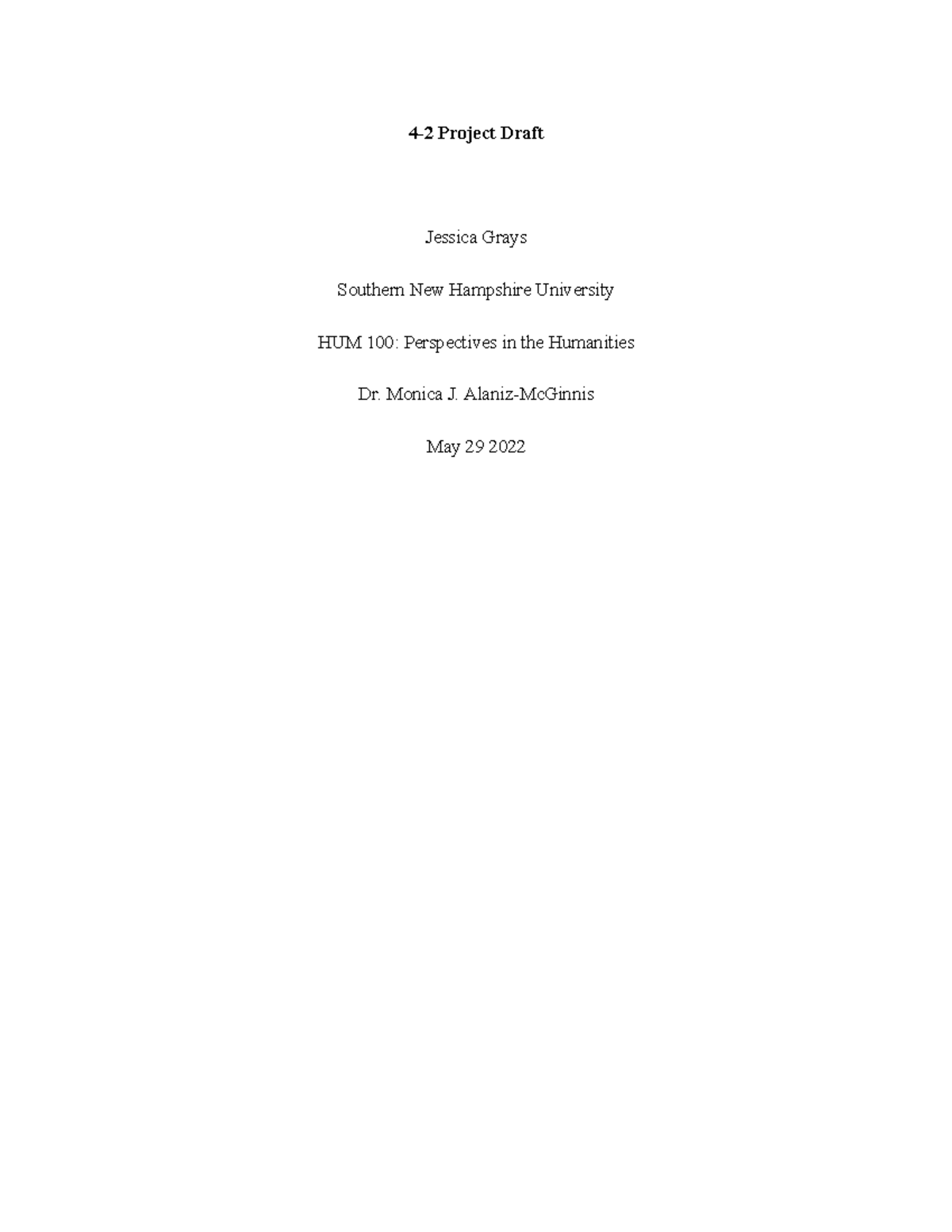 4-2 project draft - Given the cultural work you have selected in Module ...