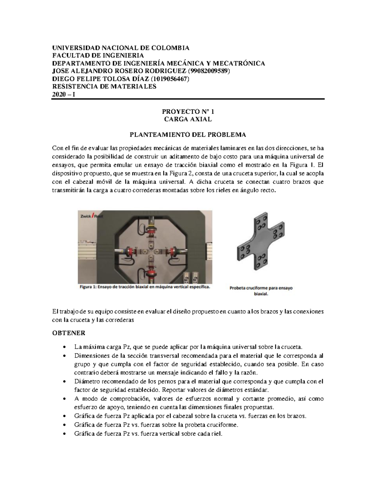 Proyecto 1 - Jose Rosero, Diego Tolosa - Warning: TT: undefined function: 32 UNIVERSIDAD ...