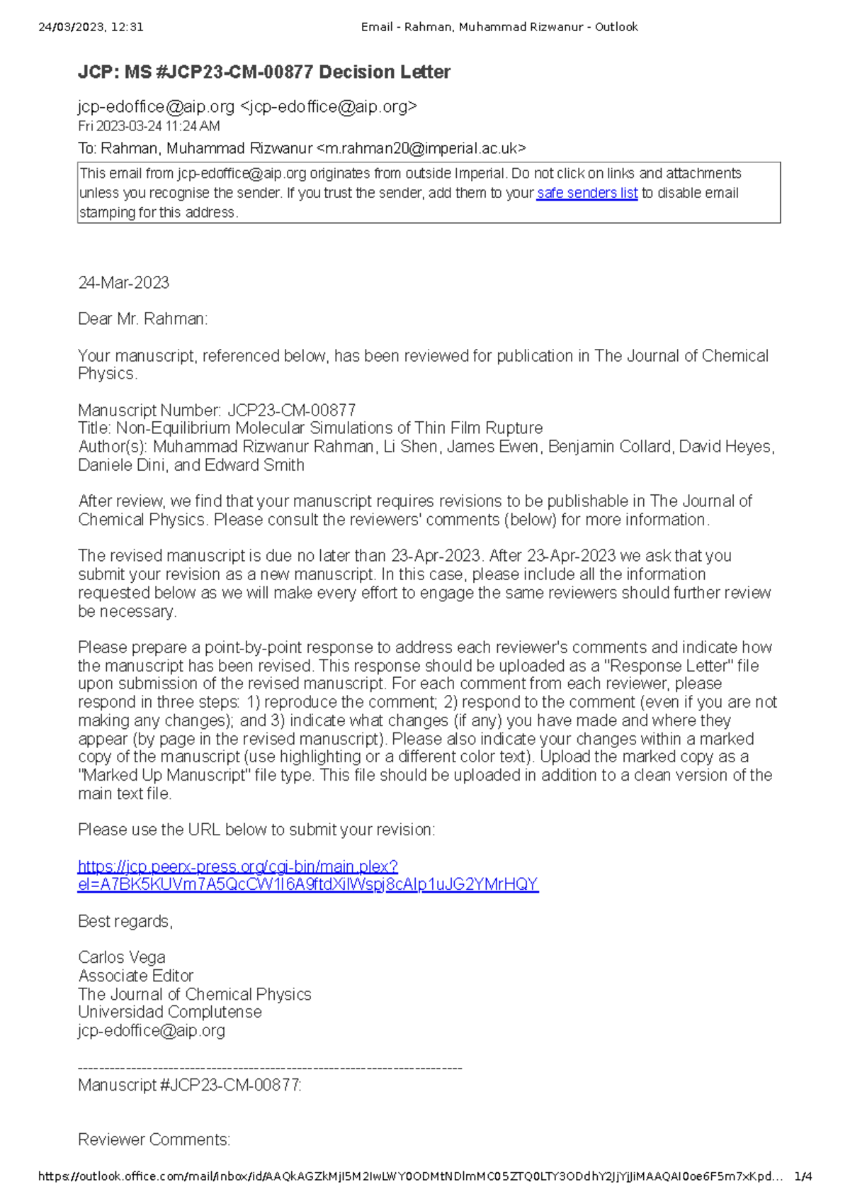 JCP - JCP: MS #JCP23-CM-00877 Decision Letter jcp-edoffice@aip Fri ...