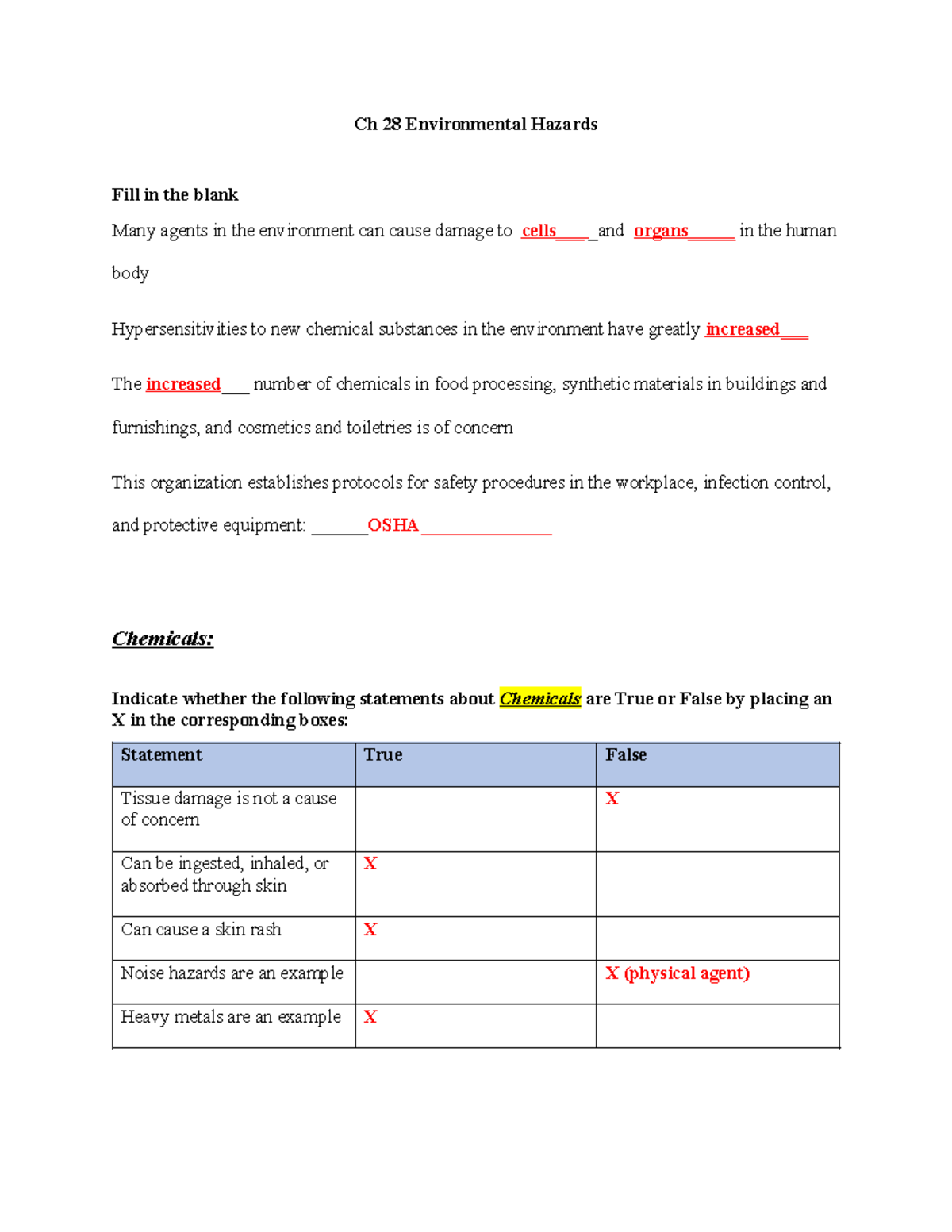 Ch 28 Environmental Hazards Answer Key - Ch 28 Environmental Hazards ...