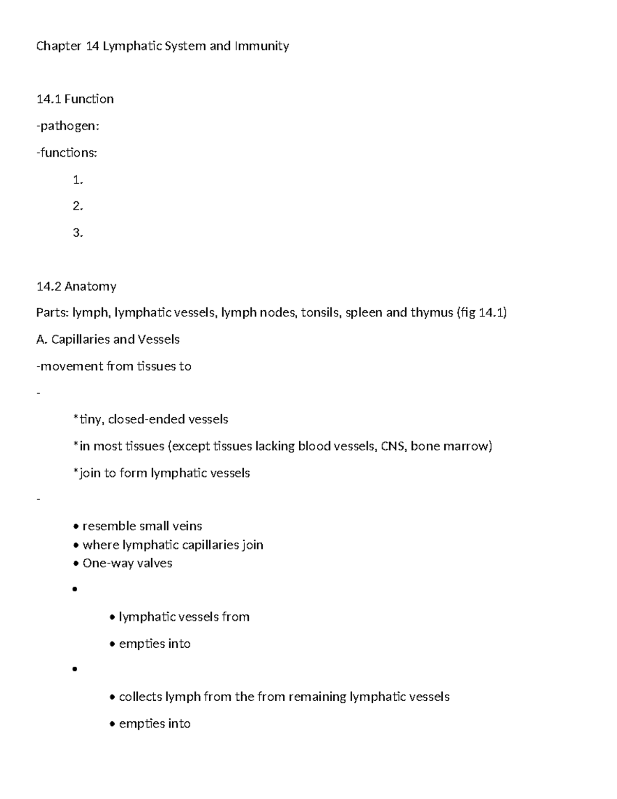 Chapter 14student - lecture - Chapter 14 Lymphatic System and Immunity ...