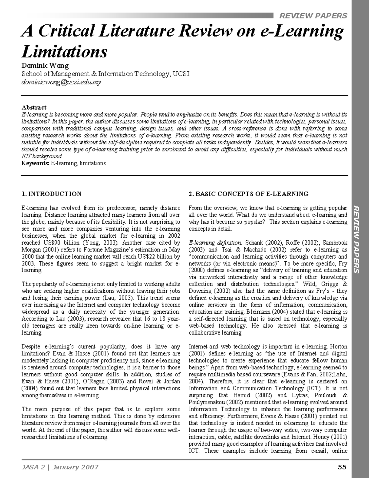 E Learning Limitations - - Studocu