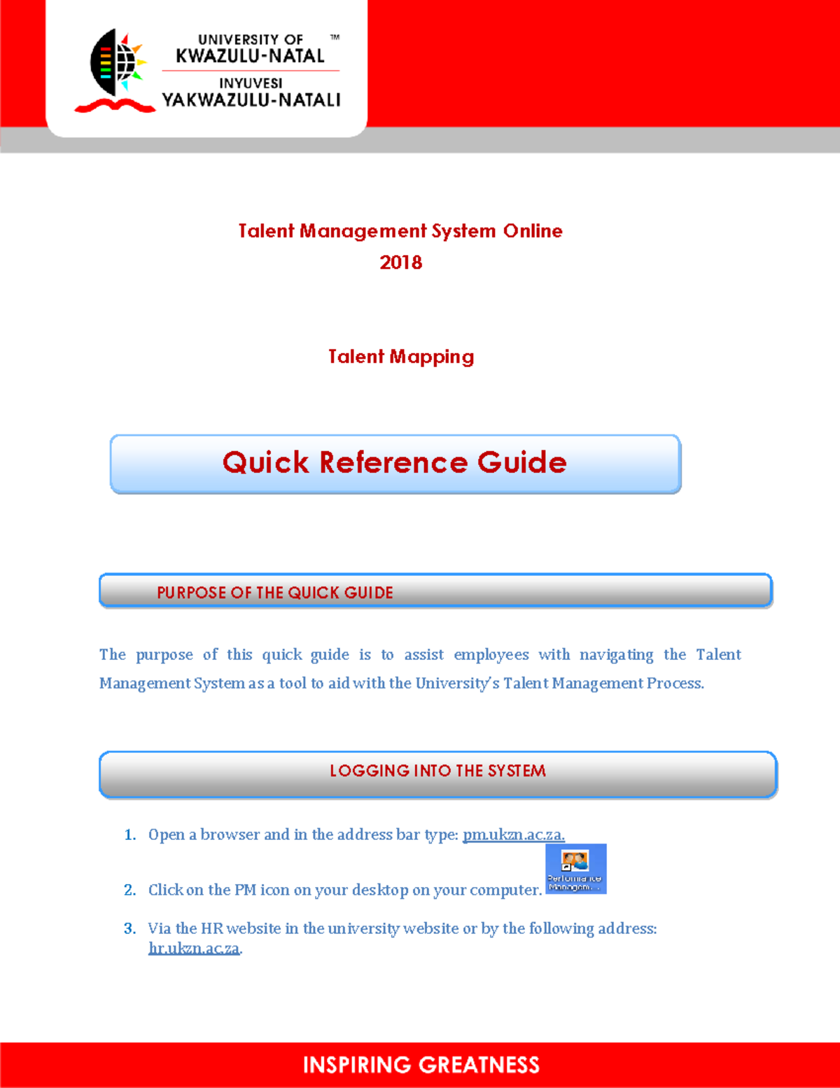 Talent Management Quick Reference Guide -2018 - The purpose of this ...