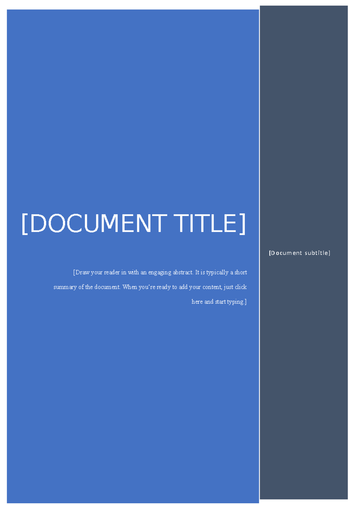 MS WORD Tutorial 2 - [DOCUMENT TITLE] [Draw your reader in with an ...