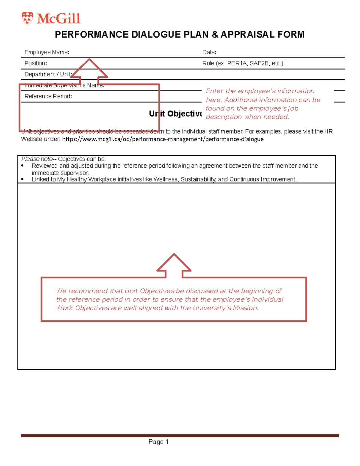 Performance dialogue plan and appraisal form instructional guide 2020 ...