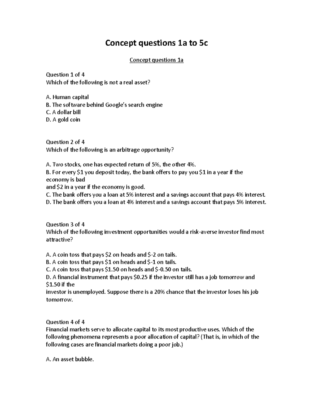 Concept Questions 1a-5c - Concept questions 1a to 5c Concept questions ...