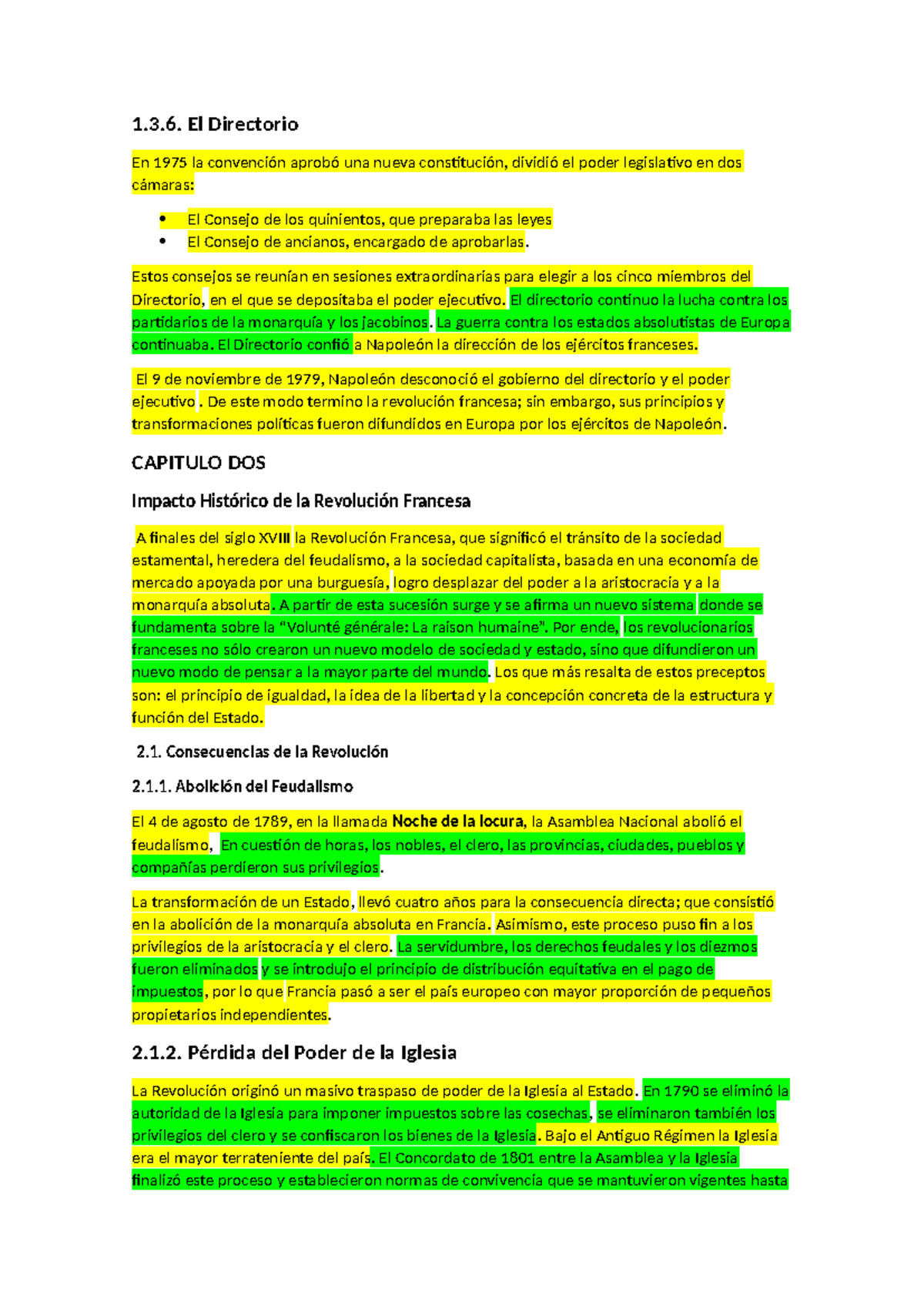 Resumen de la Revolución Francesa - 1.3. El Directorio En 1975 la ...