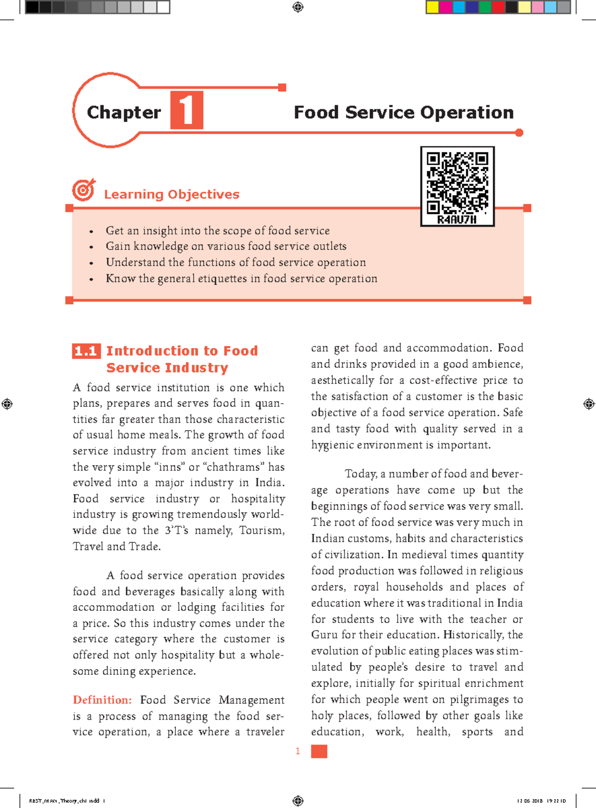 Lecture No. 1 - food service management - 1 1 1 Introduction to Food ...