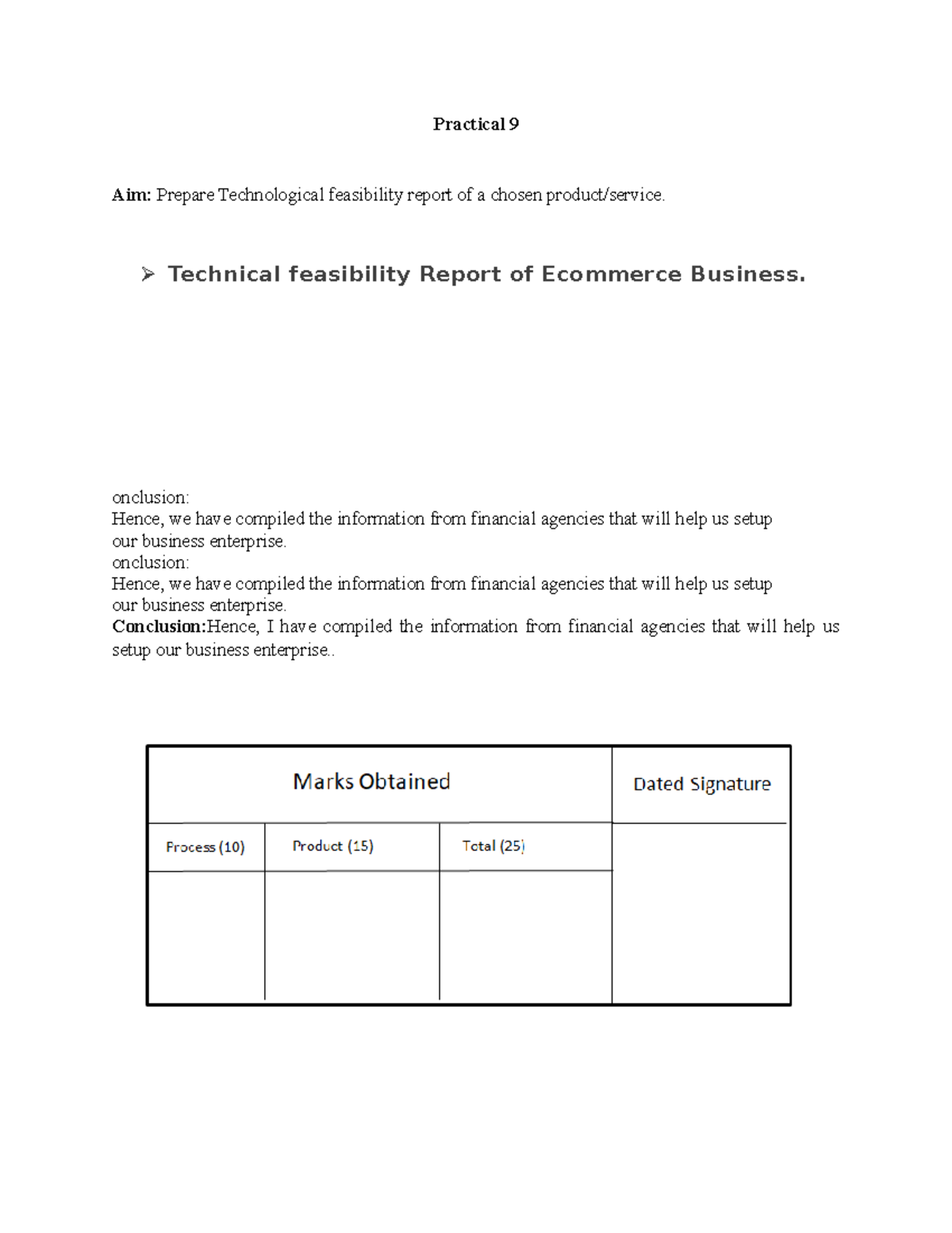 Ede prac7 Miran - practical number 7 - Practical 9 Aim: Prepare Technological feasibility report ...