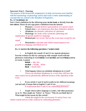 Chapter 8 Cheat Sheet - Professor Ronit Sarig - Chapter 8 Cheat Sheet Main Ideas Syntax: the ...